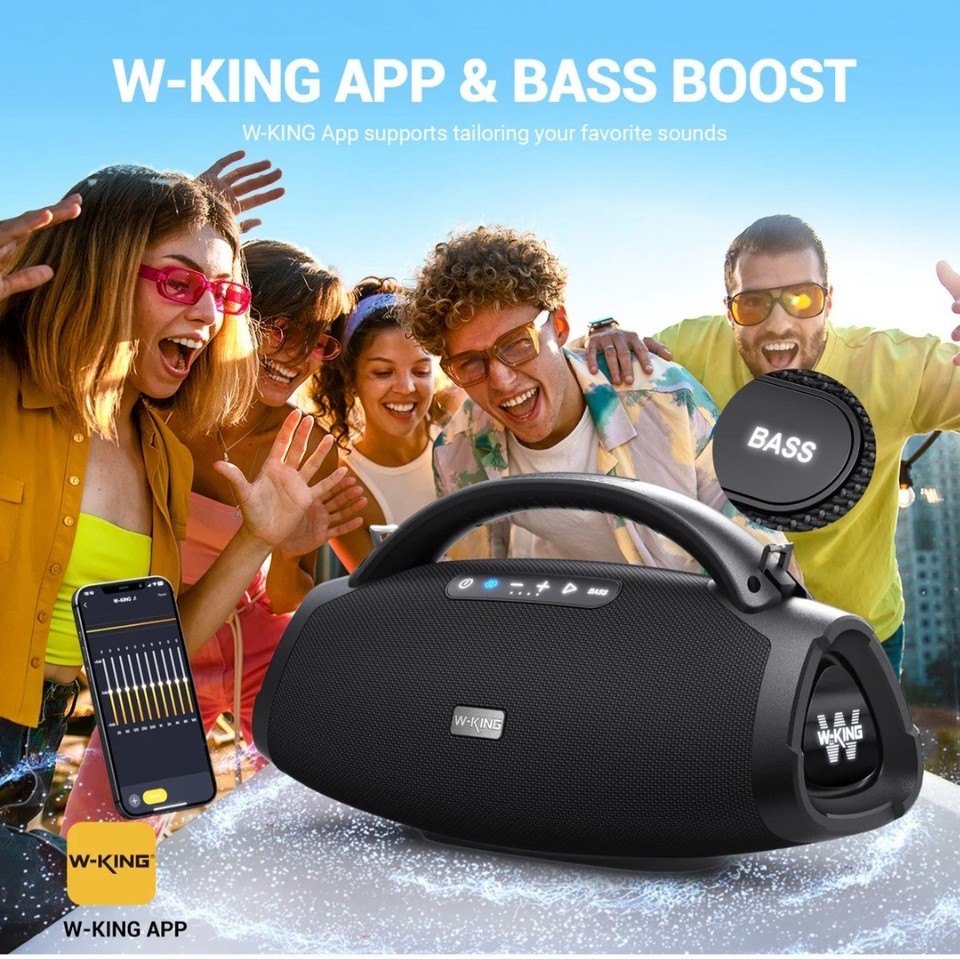 Sale! W-KING X20 300W Peak Bluetooth Partybox Speakers Big Bass Party ...