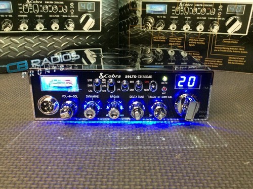 Cobra 29 LTD Chrome AM/FM CB Radio - BLUE NITRO LED RINGS+PERFORMANCE ...