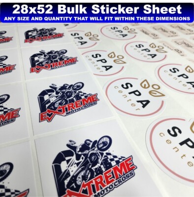 Custom Stickers Bulk Sheet Labels Vinyl Decals Circle Square Round ...