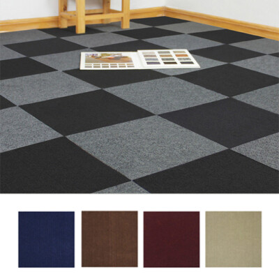 12/24pcs Ribbed Flooring Carpet Tiles Peel & Stick Commercial Carpet ...