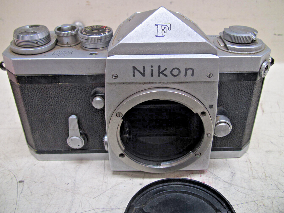 Vintage Nikon F 1963 35mm SLR Film Camera With Assorted Lenses FREE ...