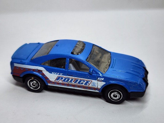 2011 Matchbox POLICE CAR - Bank Alarm Playset MB528 - Blue Car w/Open ...