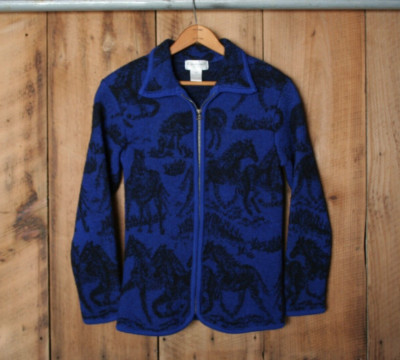 EMINENT by Lisa Blue & Black Boiled Wool Equestrian Jacket Sz. M (Fits ...