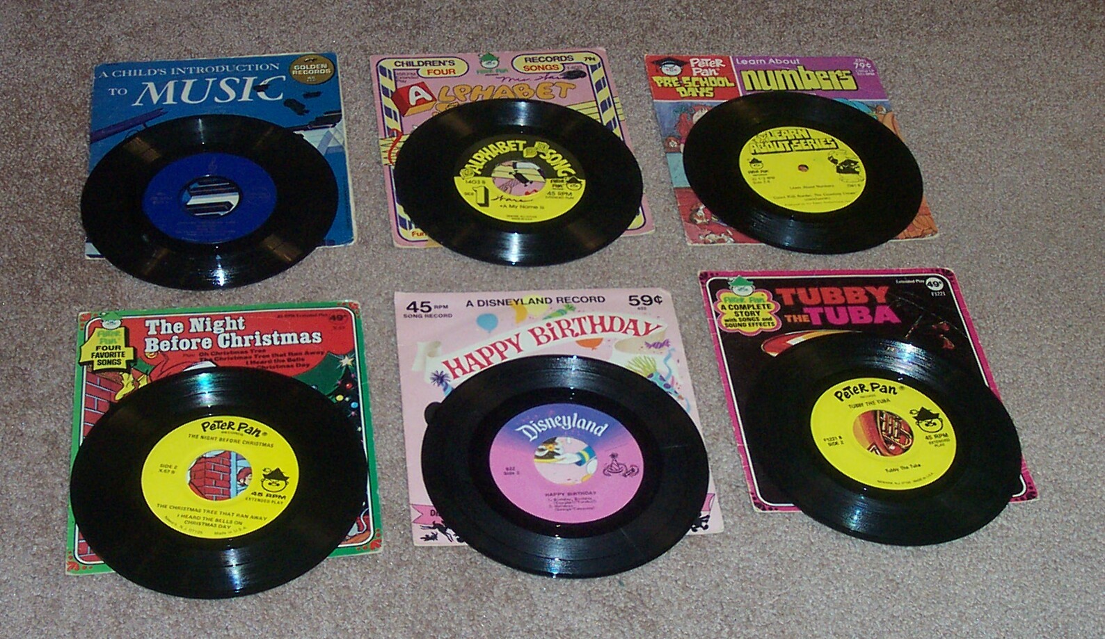 Child's Record Player with 10 vintage children records | eBay