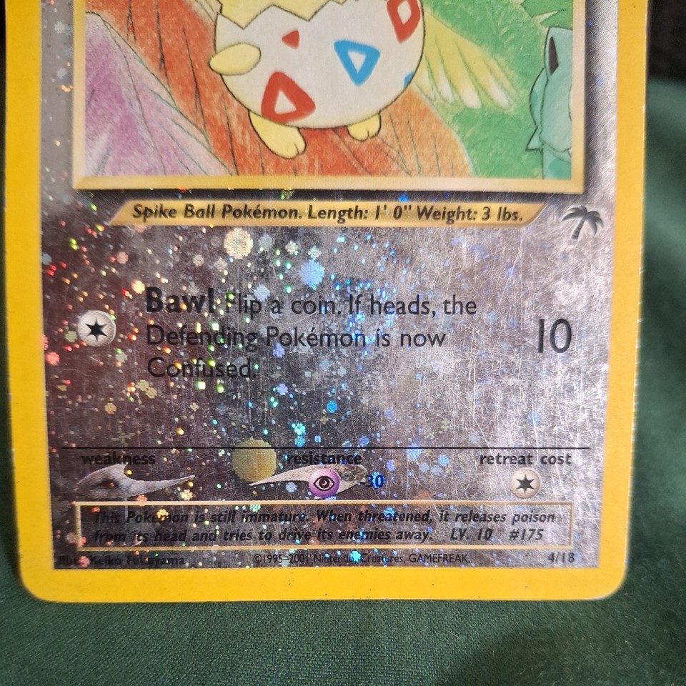 TOGEPI - 4/18 - Southern Island Promo - Reverse Holo - Pokemon Card ...