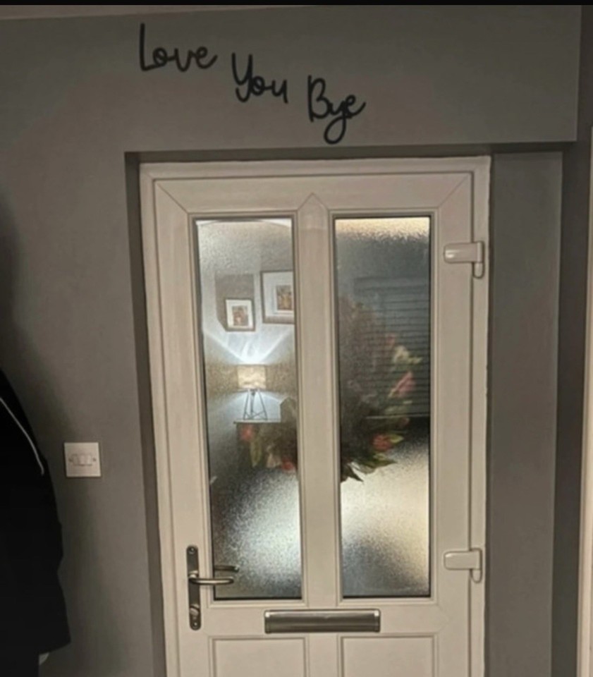 Love You Bye above Door Sign Black Wooden Letters Valentines Day Gift ...