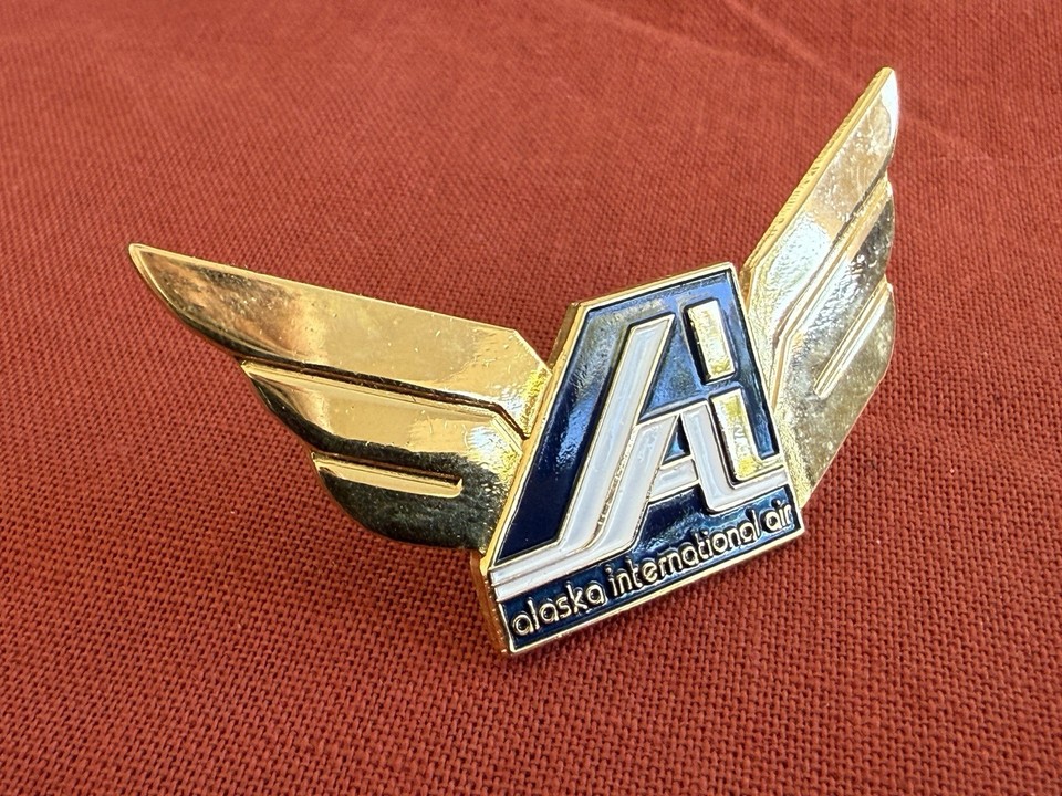 1970’s Alaska International Air Captain Pilot Hat Badge 1st Issue First ...