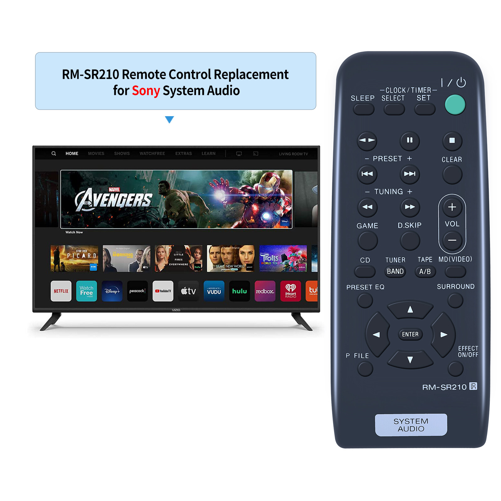 New RM-SR210 Remote Control For Sony System Audio 147650311 HCD-RG70AV ...