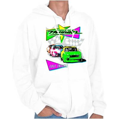 90s Retro Days of Thunder Cole Trickle Car Mens Zip Hooded Sweatshirt ...