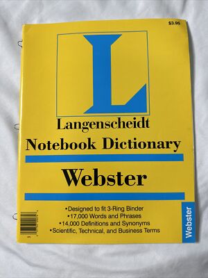 Notebook Dictionary : Webster - Refill by Langenscheidt Publishers ...