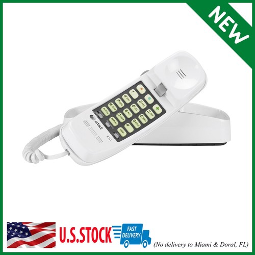 AT&T Telephone Push Button Corded Desk Wall Mount Home Trimline Phone ...