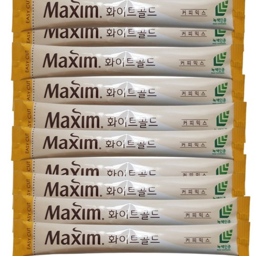 Maxim White Gold Premium Korean Instant Coffee Mix Easy Cut 11.7 g 10 ...