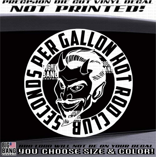 SPEED DEMON Devil Vinyl Decal Sticker Vintage Retro 1950s Hot Rod Funny ...