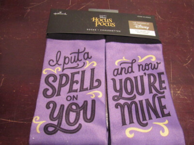 2 Pairs -New Hallmark Hocus Pocus Disney Novelty Crew Socks I Put A ...