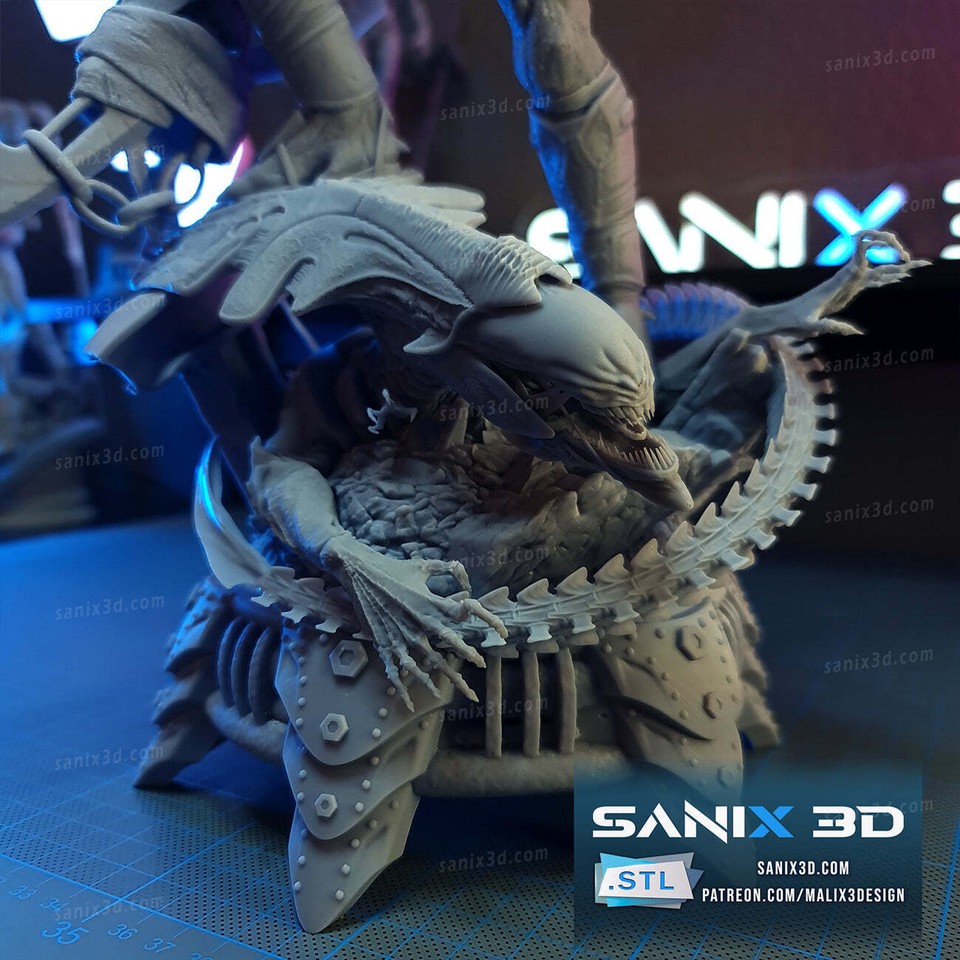 Alien vs Predator 8th scale / 275mm 3D printed model. Fan Art | eBay UK
