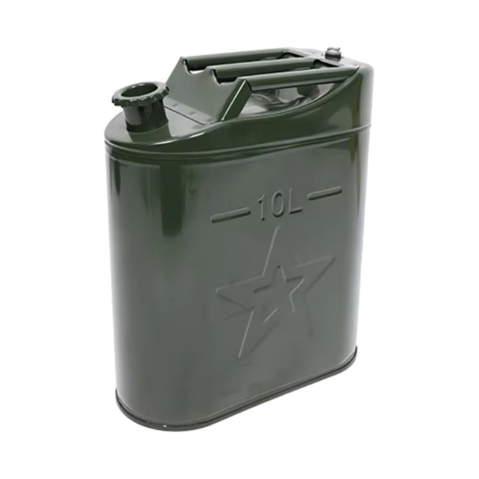 10L Metal Jerry Can Green Car Storage Fuel Petrol Diesel Container ...