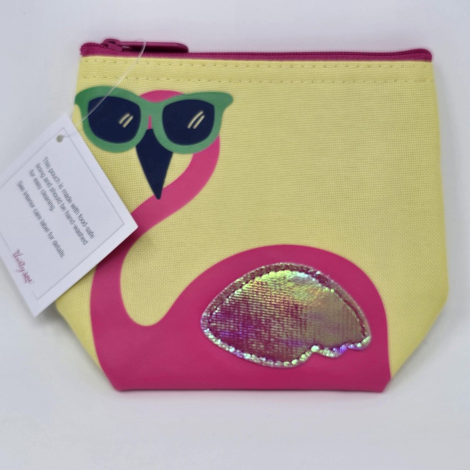 Thirty-One Cool Zip Snacker Insulated Snack Pouch Bag Pink Flamingo NWT ...