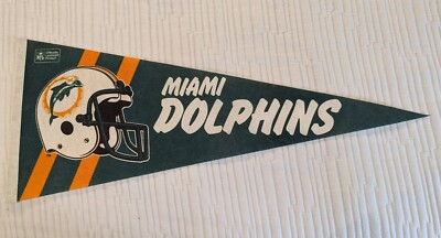 29 x 11 1980's MIAMI DOLPHINS Pennant Full-Size NFL Vivid Colors VG | eBay