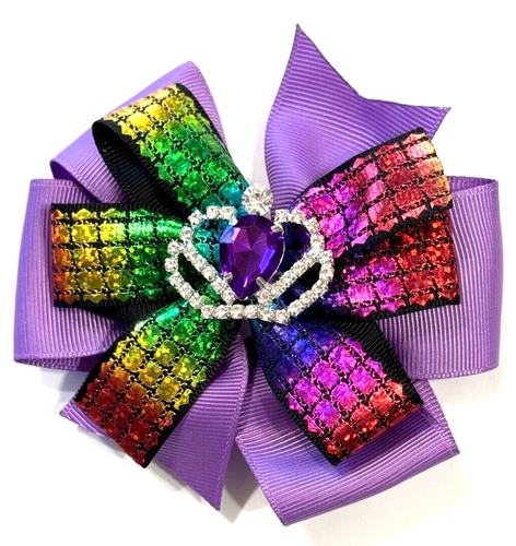 Beautiful Jeweled Crown inspired hair bow for girls. | eBay