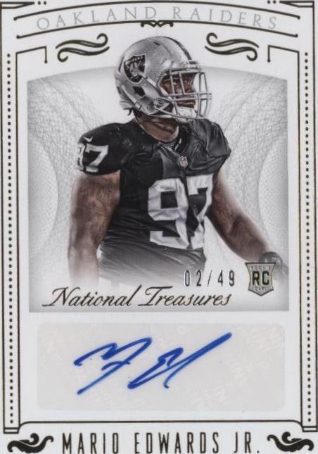 2015 Panini National Treasures - Rookie Signatures Mario Edwards Jr ...