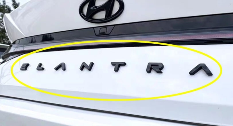 Rear Trunk Black ELANTRA emblem fit (2021 2022 2023 Elantra Sedan) | eBay