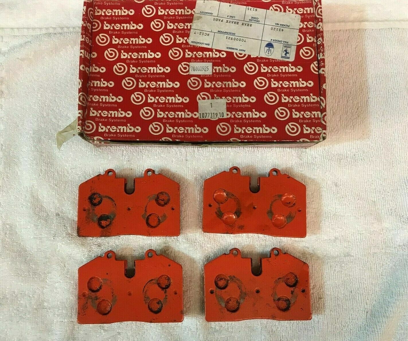 FERRARI 456 550 REAR BRAKE PADS SET BRAKE PADS BREMBO CALIPER OEM ...