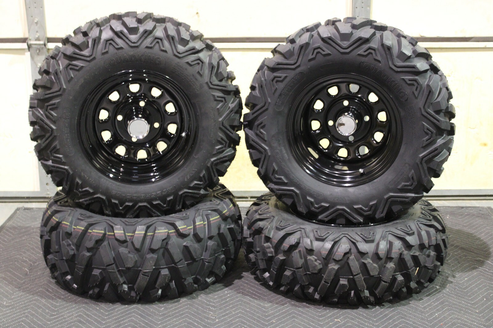 HONDA FOREMAN 400 25" QUADKING ATV TIRE ITP BLACK ATV WHEEL KIT SRAD ...