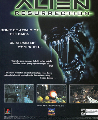 2000 Print Ad of Alien Resurrection PlayStation game advertisement | eBay