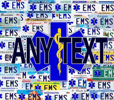 Custom EMS Any State Personalized Novelty Car License Plate | eBay
