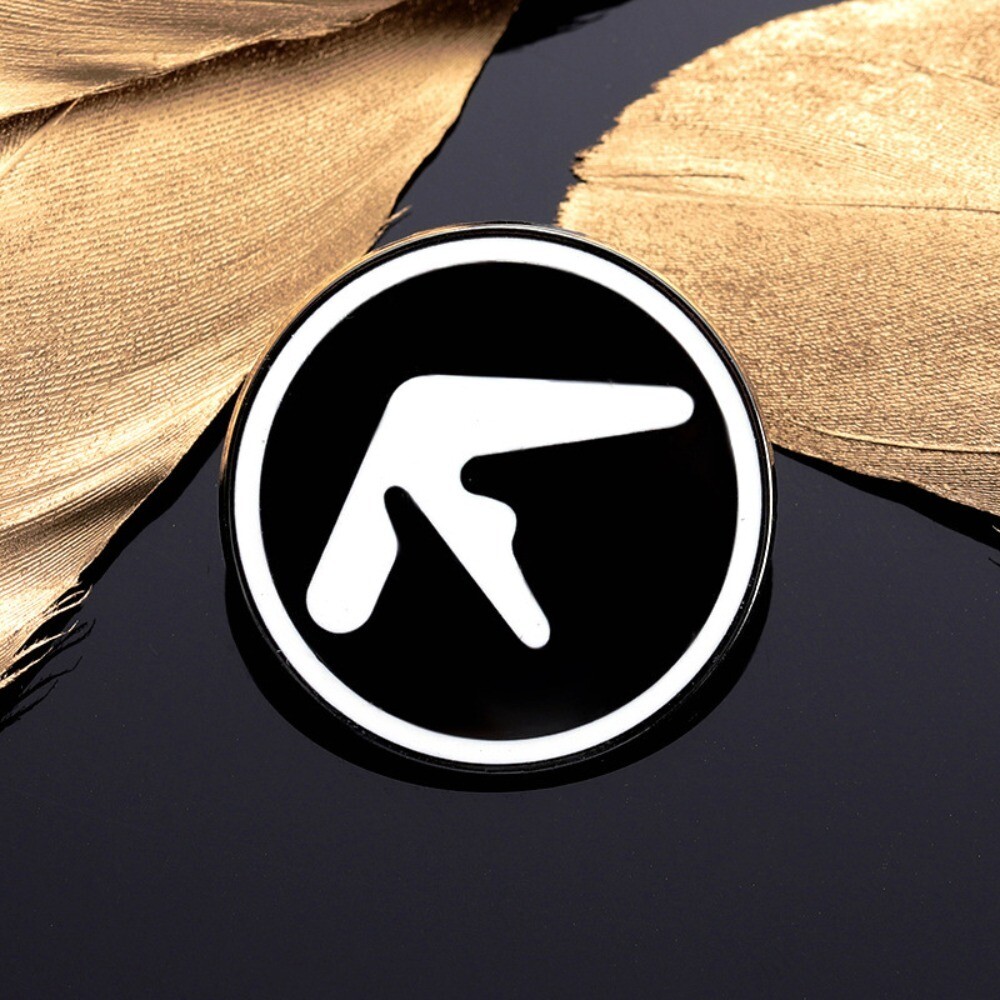 Copper Aphex Twin Logo Pin Mini Brooches Memorable Backpack Accessories ...