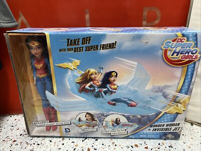 Wonder Woman Doll & Invisible Jet Playset DC Super hero Girls Figure ...