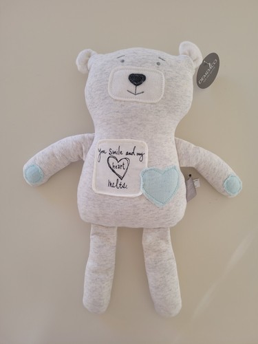 DEMDACO Plush Teddy Bear Poetic Threads Boy You Smile & My Heart Melts ...