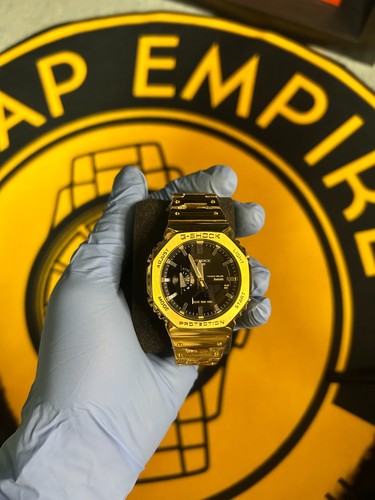 Casio G-SHOCK GM-2100 CUSTOM Full Metal Gold Black Dial | eBay