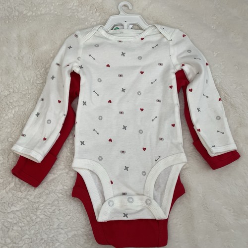 Carter's Just One You Baby 2pk My First Valentine's Day Bodysuit, Red ...
