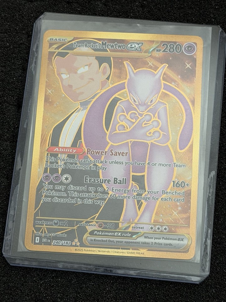 Pokémon - Team Rocket’s Mewtwo EX 240/182 Gold Rare - Destined Rivals ...