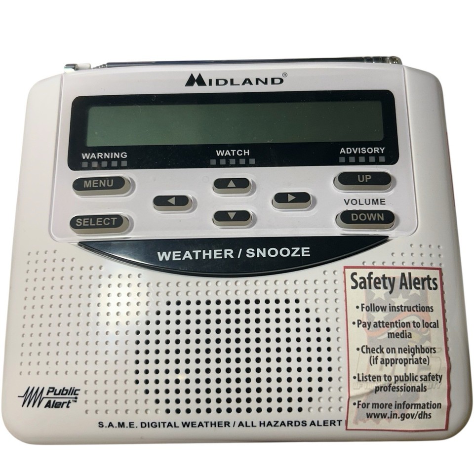 Midland Weather Alert Radio WR120 NOAA All Hazard WR120B In Box ...