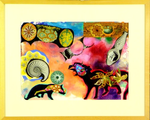 Beautiful contemporary montype and collage by artist Mark Hugunin | eBay