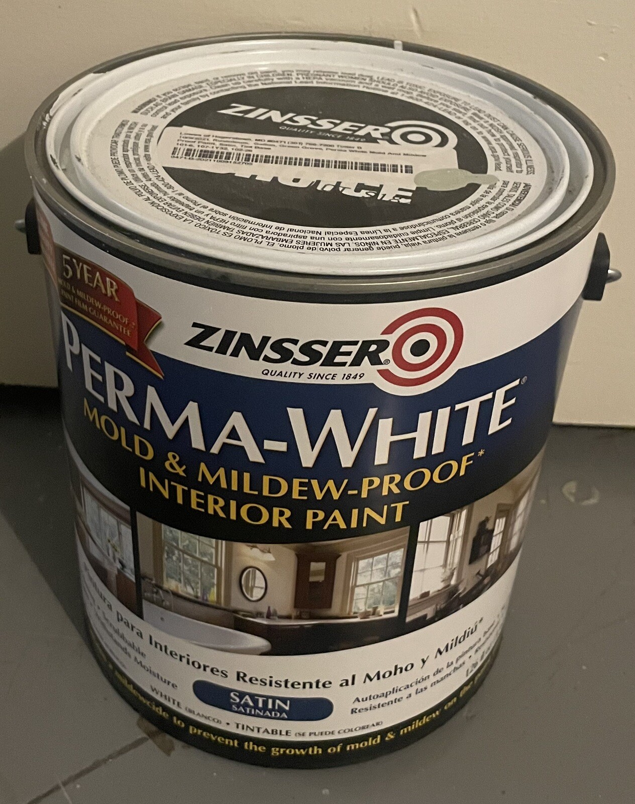 Zinsser Perma-White Satin White Water-Based Mold and Mildew-Proof Paint 1 gal | eBay