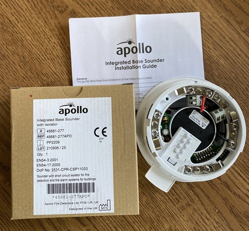 Apollo Integrated Sounder Base With Isolator 45681-277 Fire Alarm for ...