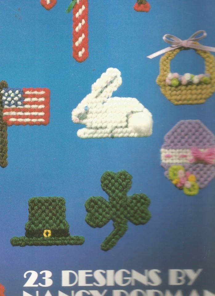 Plastic Canvas Patterns Holiday Magnets Christmas Halloween Easter G33 ...