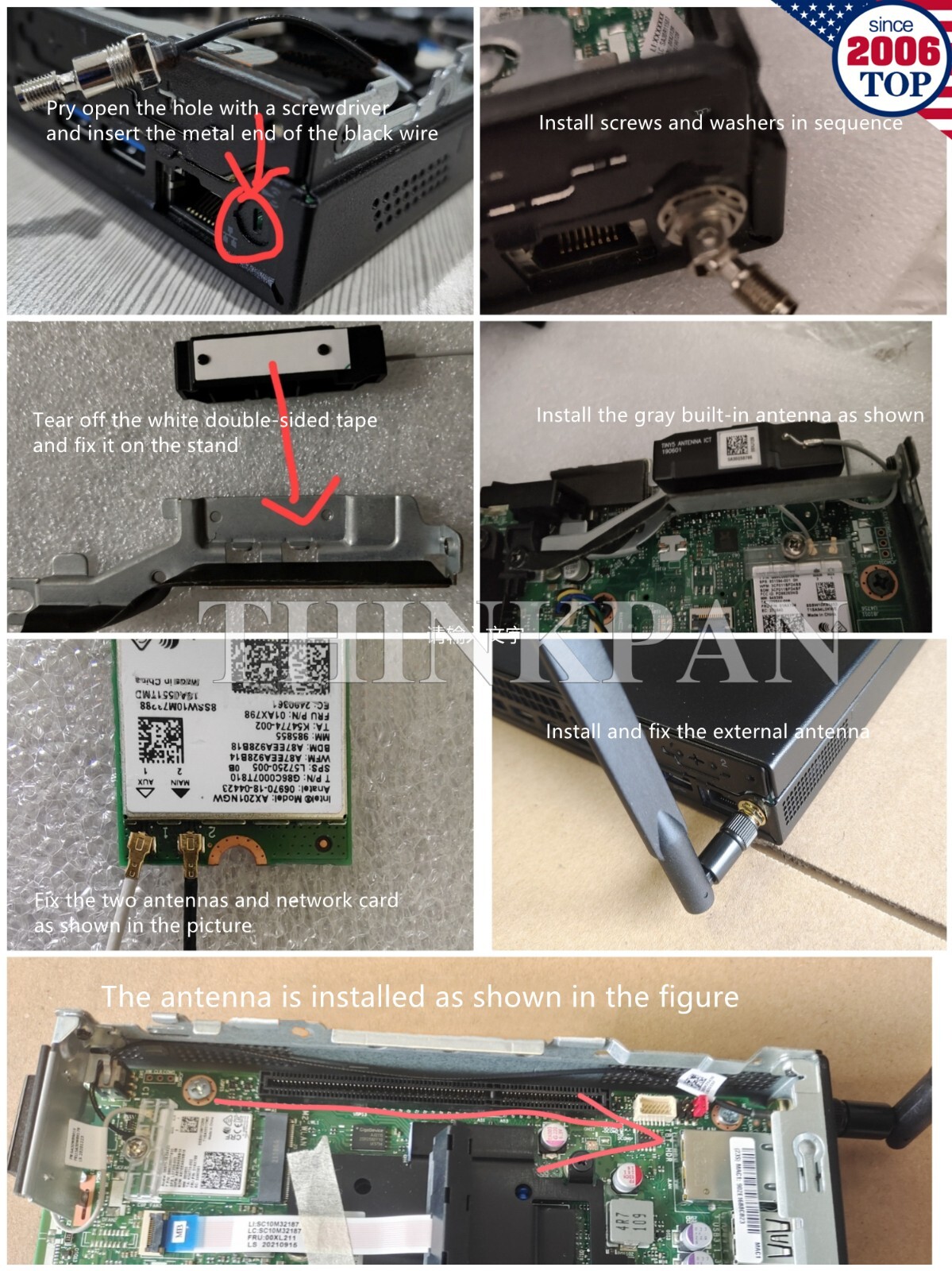 Lenovo ThinkCentre M720Q M920Q M920X M910Q M710 M75Q-1 Antenna Wifi ...