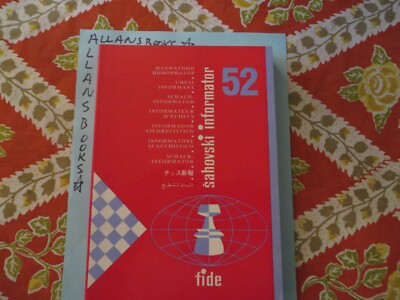 Vintage Allan Troy chess Book-Ed#-New-Old-CHESS INFORMANT #52--2/3 | eBay