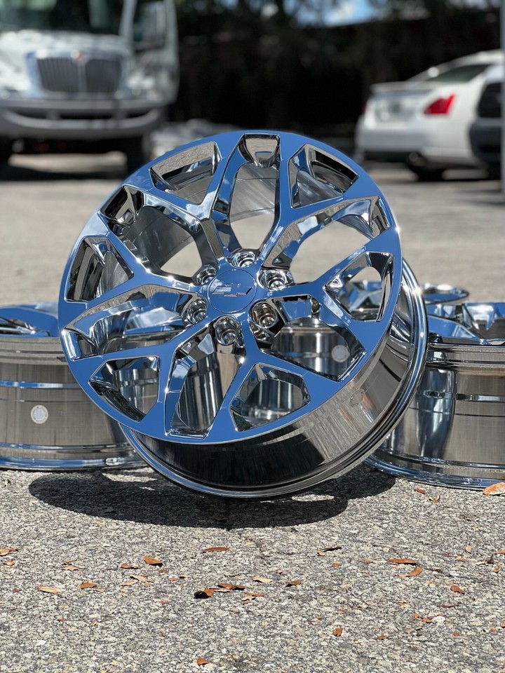 20" Snowflake Chrome GMC Sierra Yukon Denali Escalade Wheels Rims CK156 ...