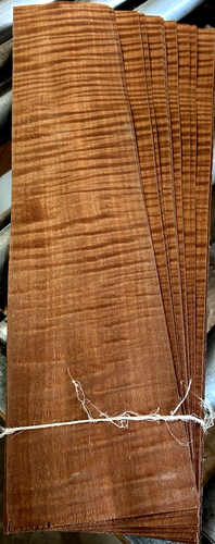 23 Pieces Stunning Fiddleback-Figured Quartered Makore Consecutive ...