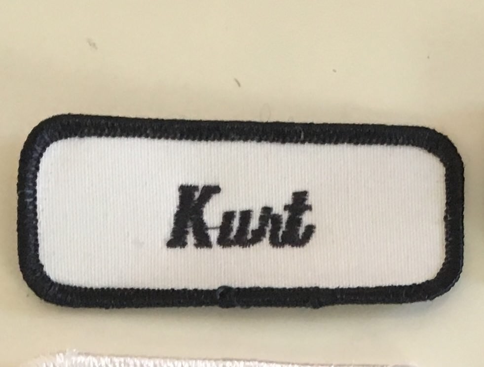 Kurt name tag patch 1-38 X 3-3/8 | eBay