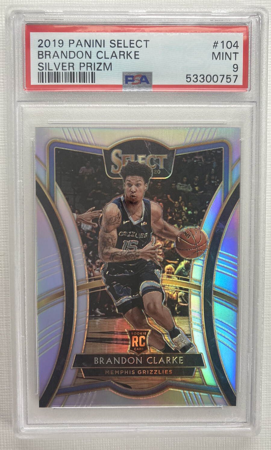 2019-20 Panini Select - Premier Level Silver Prizm #104 Brandon Clarke ...