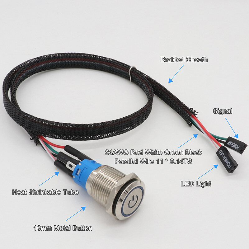 PC Host Start Power SW Button Switch Computer Reset SW Button Switch ...