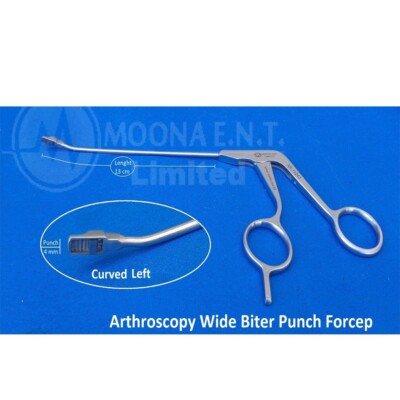Arthroscopy 4 mm Punch Forcep, 30° Curved Left Shaft Arthroscopic ...
