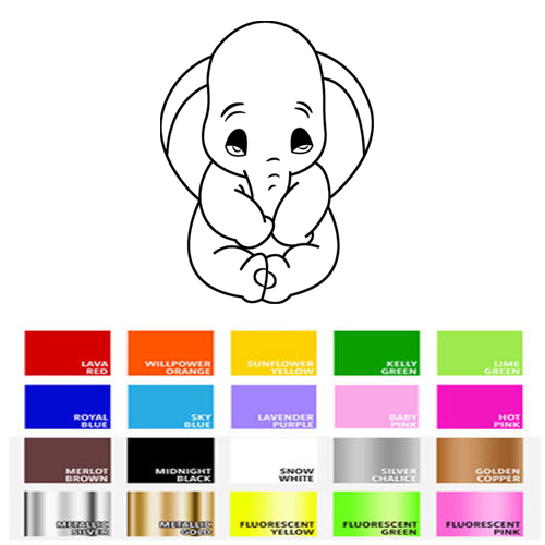 Cute Dumbo Vinyl Decal Sticker for Macbook Air Pro Laptop Car Window ...