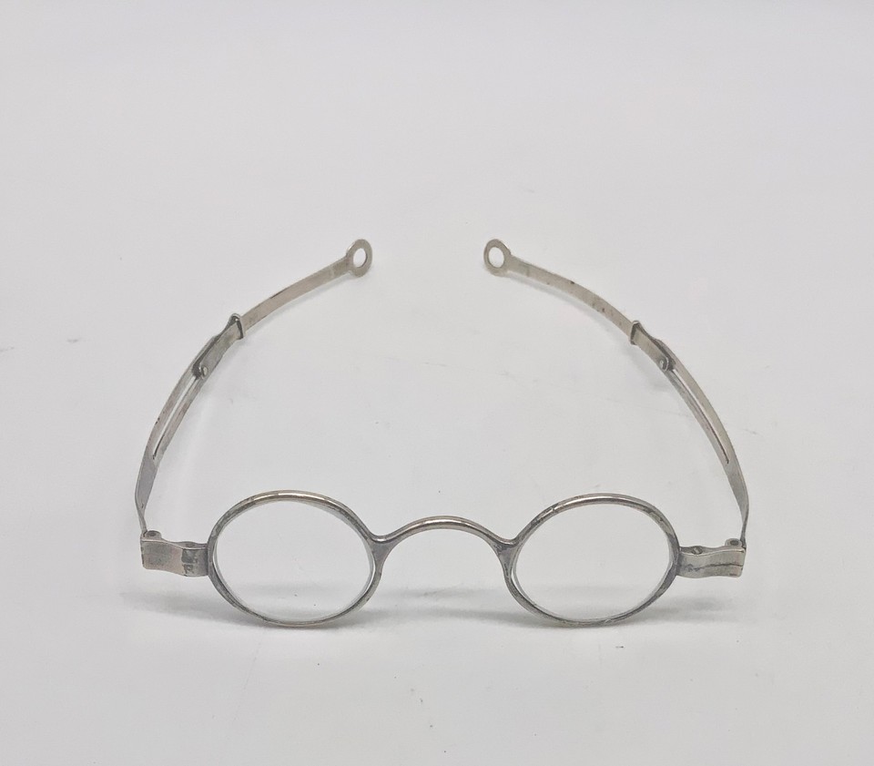 Antique early 19th century English Sterling silver spectacles Franklin ...